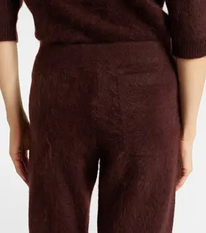 Dorothee Schumacher Fluffy Statement Wool And Cashmere-blend Flared Pants