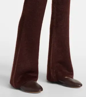 Dorothee Schumacher Fluffy Statement Wool And Cashmere-blend Flared Pants