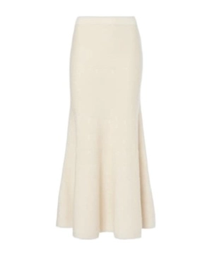 Gabriela Hearst Manni Knitted Cashmere Maxi Skirt - White