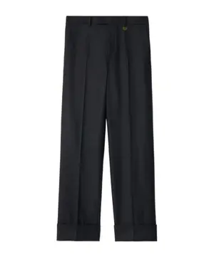 Burberry Turn-up Cuff Trousers - Light Grey