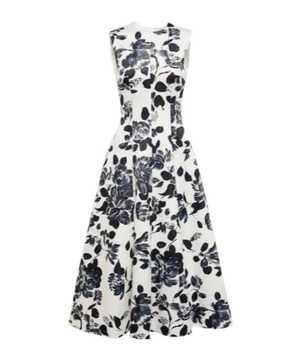 EMILIA WICKSTEAD Mara Floral Twill Midi Dress - White