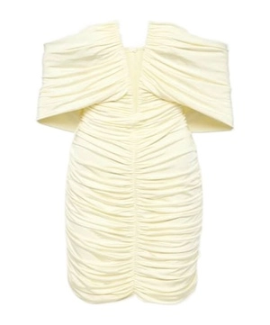 Magda Butrym Draped Off-shoulder Minidress - White