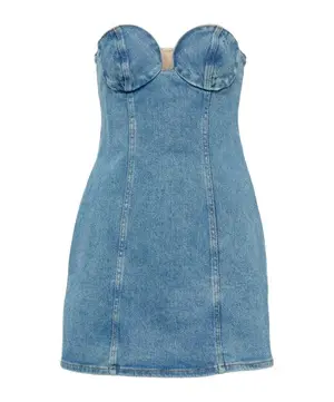 Magda Butrym Denim Corset Dress - Blue