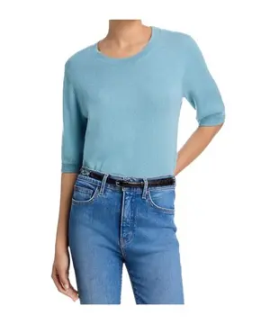 Veronica Beard Short Sleeve Crew Neck Sweater