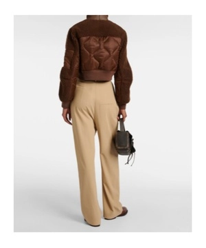 BLANCHA Quilted Shearling Bomber Jacket