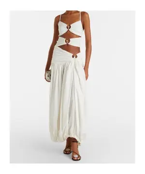 Christopher Esber Orbit Cutout Ruched Jersey Maxi Dress