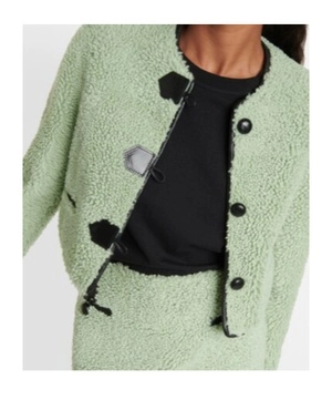 BLANCHA Leather-trimmed Shearling Jacket