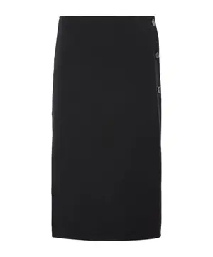 COURREGES Wool-blend Midi Skirt - Black