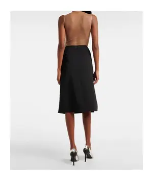 COURREGES Wool-blend Midi Skirt