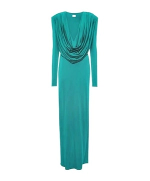 Magda Butrym Draped Jersey Maxi Dress - Green