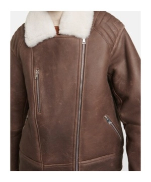 BLANCHA Shearling-trimmed Leather Jacket