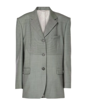 Magda Butrym Oversized Wool Blazer - Gray