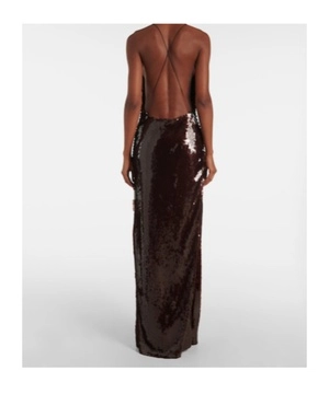 Magda Butrym Sequined Draped Gown