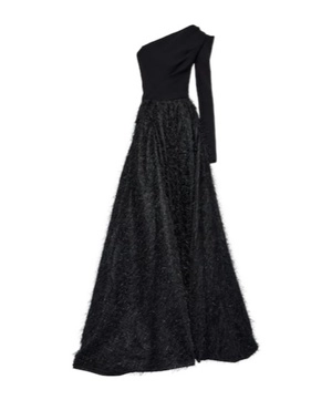 Maticevski Audacity One-shoulder Maxi Gown - Black