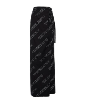 Vetements Logo Cotton Wrap Skirt