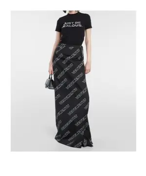 Vetements Logo Cotton Wrap Skirt