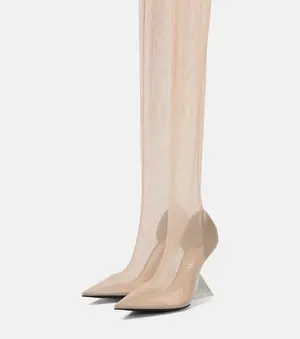 Attico Cheopissima Mesh Over-the-knee Boots