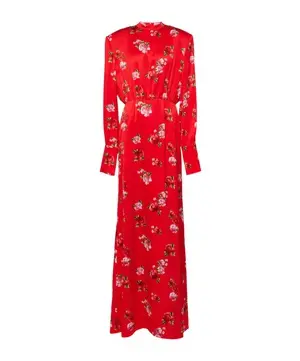 Magda Butrym Floral Silk Gown - Red
