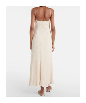 Johanna Ortiz Cutout Maxi Dress With Thin Straps And Open Back - White
