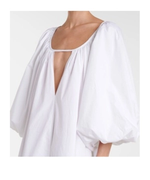 ADRIANA DEGREAS Puff Sleeve Maxi Dress