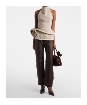 Magda Butrym Leather Straight Pants