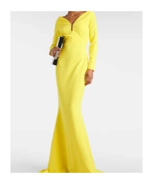 SAFIYAA LONDON Long Sleeve Fishtail Gown
