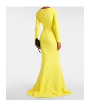 SAFIYAA LONDON Long Sleeve Fishtail Gown