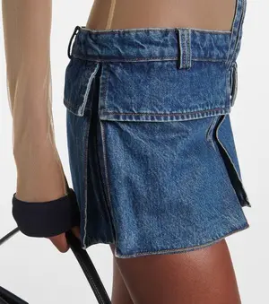 Coperni Sheer And Denim Mini Dress