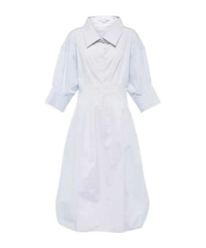 Stella McCartney Cotton Poplin Midi Shirt Dress - White