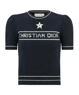DIOR Dior Short-Sleeved Knit Sweater With Star Detail