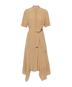 Stella McCartney Silk Crepe De Chine Shirt Dress - Nude