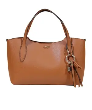 Guess Letter Logo Shoulder Bag - Brown