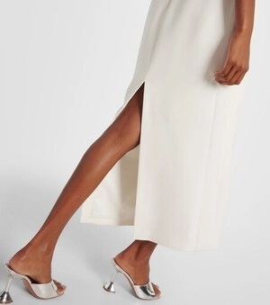 David Koma Bridal Feather-trimmed Midi Dress
