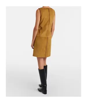 Dorothee Schumacher Suede Minidress With Neck Slit