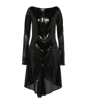 COURREGES Ellipse Sequined Cutout Midi Dress - Black