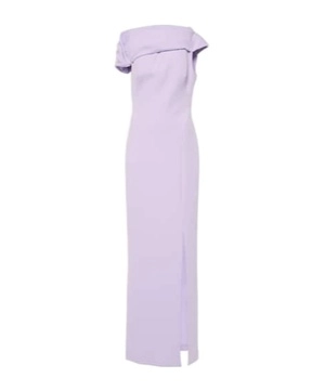 SAFIYAA LONDON Derra Draped Crepe Dress - Purple