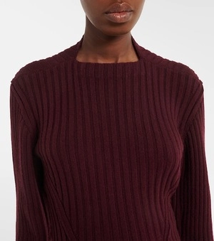 Victoria Beckham Ribbed-knit Wool And Cashmere Sweater