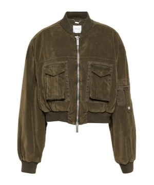 Blumarine Velvet Bomber Jacket - Green
