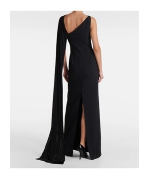 David Koma Draped Jersey And Tulle Gown