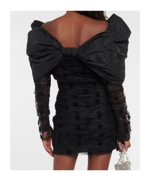 Nina Ricci Polka-dot Tulle Minidress