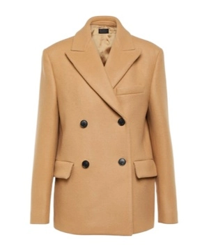NILI LOTAN Double-breasted Coat - Nude