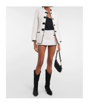 BLANCHA Leather-trimmed Shearling Jacket