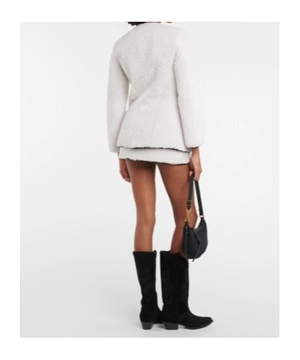 BLANCHA Leather-trimmed Shearling Jacket
