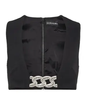 David Koma Embellished Bra Top - Gray