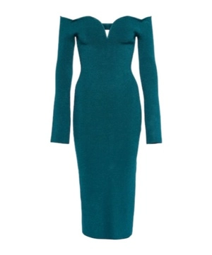 Galvan Grace Off-the-shoulder Midi Dress