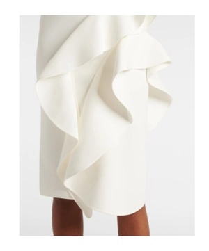 Maticevski Bridal Rhythm Off-the-shoulder Ruffled Midi Dress