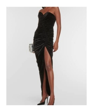 Alexandre Vauthier Ruched Velvet Gown