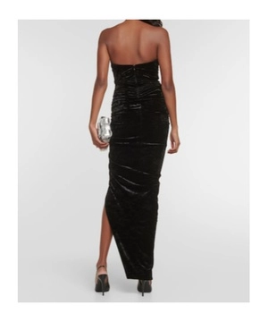 Alexandre Vauthier Ruched Velvet Gown