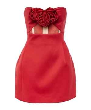 Magda Butrym Cutout Bustier Mini Dress - Red