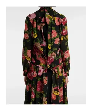 Junya Watanabe Long-sleeved Knitted Midi Dress